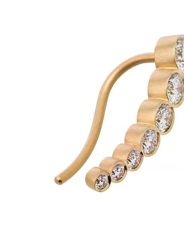 Sophie Bille Brahe 18kt Yellow Petit Croissant Diamond Earrings