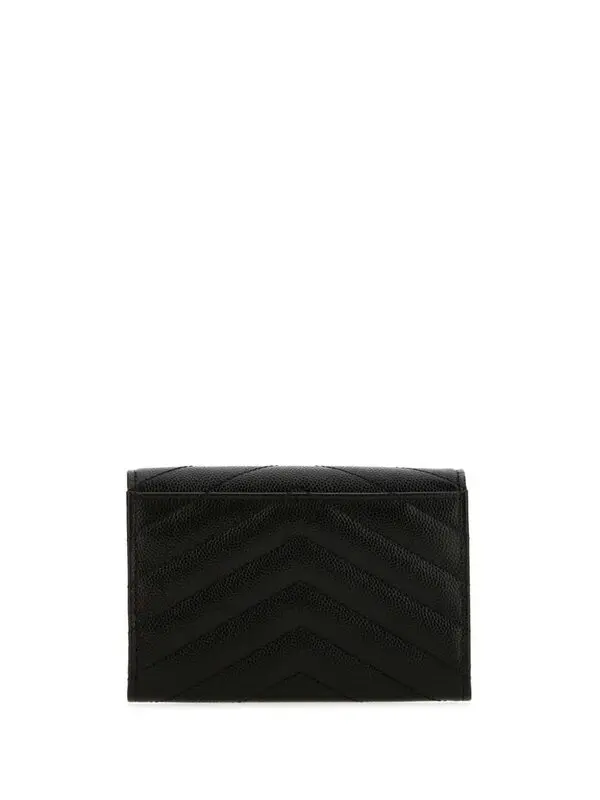 Saint Laurent Small Monogram Envelope Wallet - Black