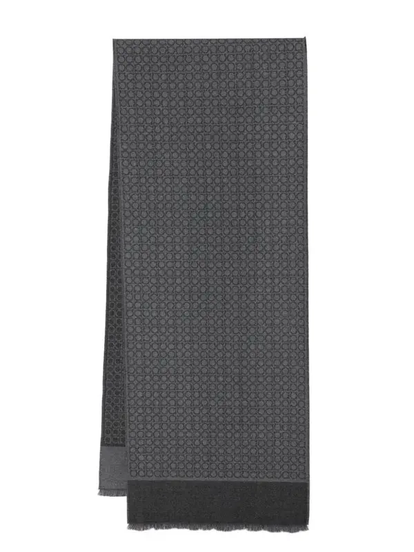 FERRAGAMO Gancini Scarf - Grey