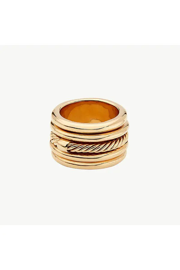 SOKO Uzi Spinner Statement Ring - Gold