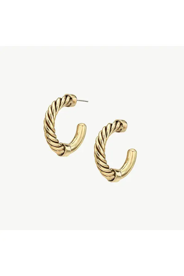 SOKO Uzi Mini Hoop Earrings - Gold