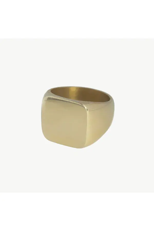 SOKO Square Signet Ring - Gold
