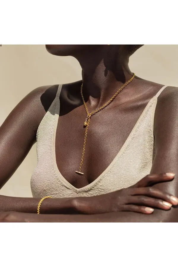SOKO Delicate Dash Necklace - Gold