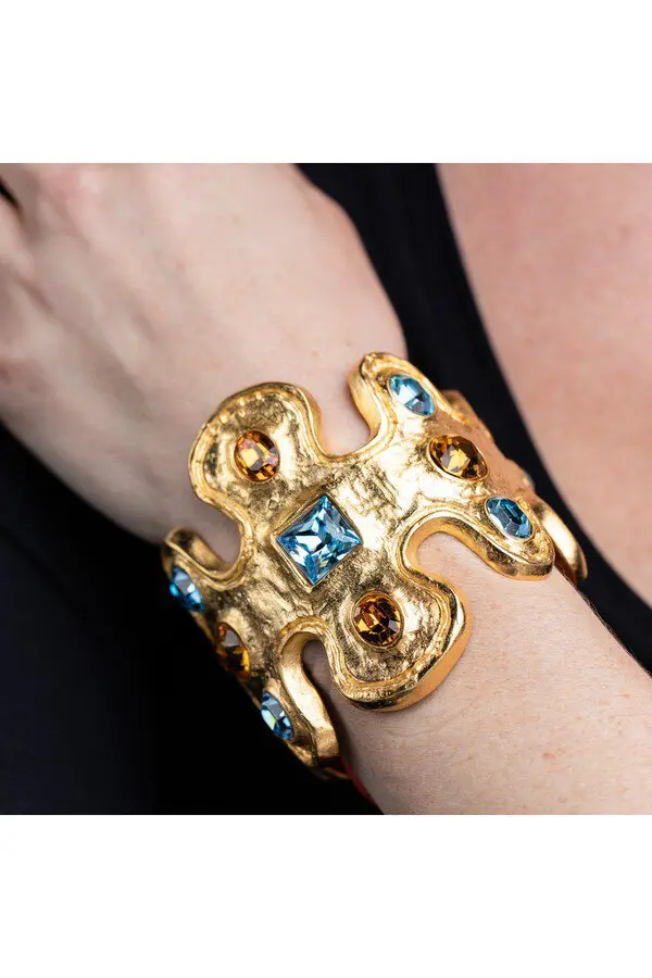 KENNETH JAY LANE Multi Topaz Cuff - Blue