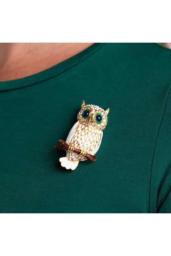 KENNETH JAY LANE Tone Owl Pin