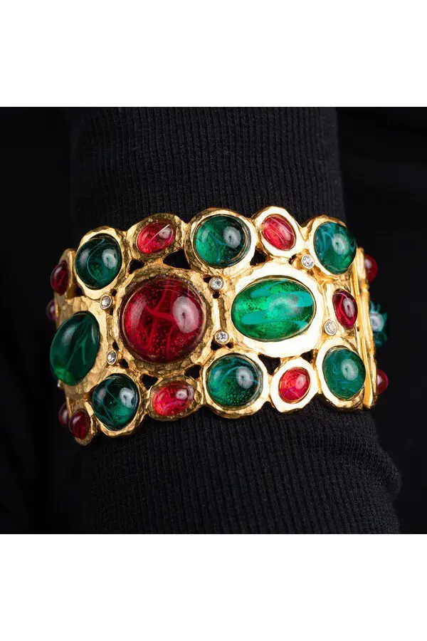 KENNETH JAY LANE Emerald And Ruby Cuff