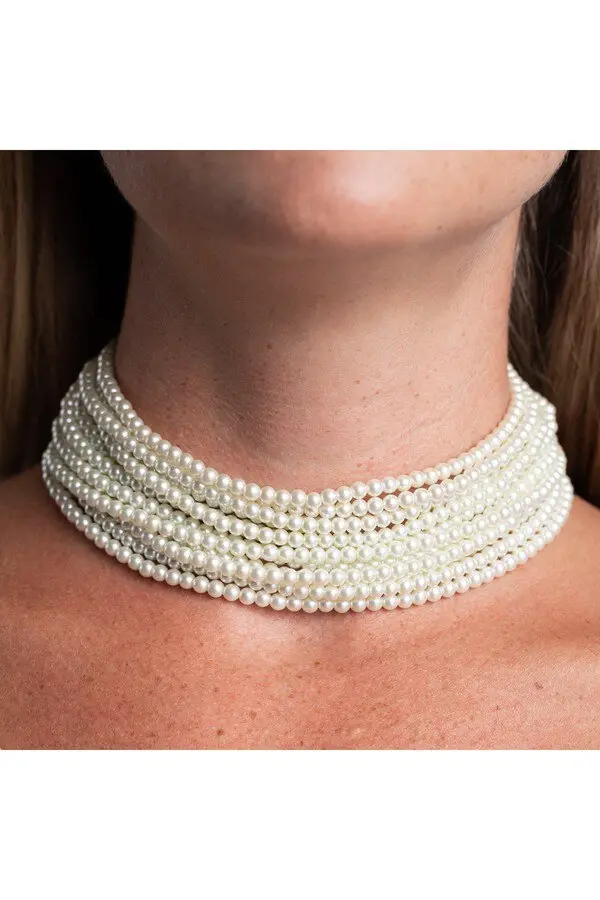 KENNETH JAY LANE Pearl Choker Necklace