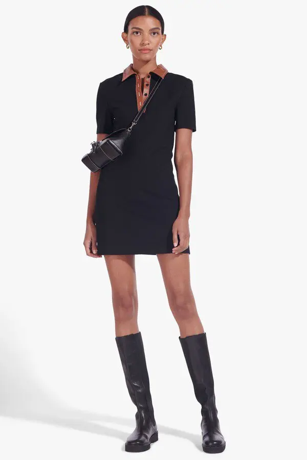 knee length dresses for ladies Valentina Vegan Leather Tube Dress main image 1