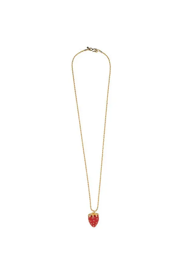 KENNETH JAY LANE Strawberry Pendant Necklace