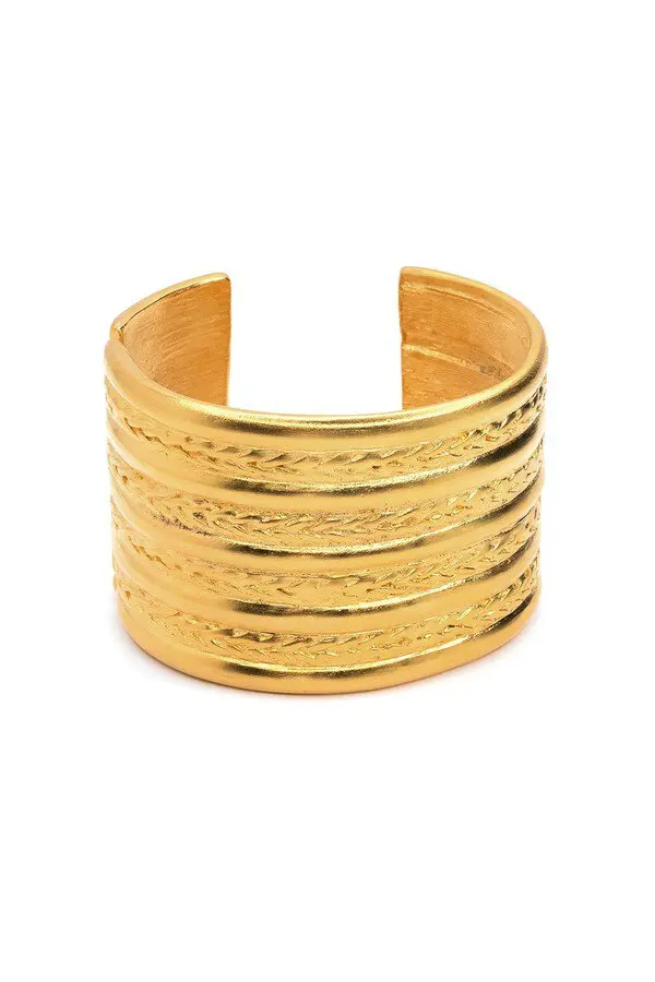KENNETH JAY LANE Braided Cuff Bracelet - Gold