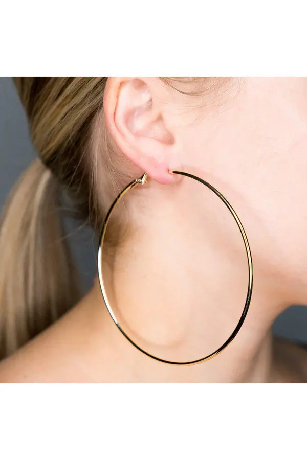 KENNETH JAY LANE Large Hoop Pierced Earrings