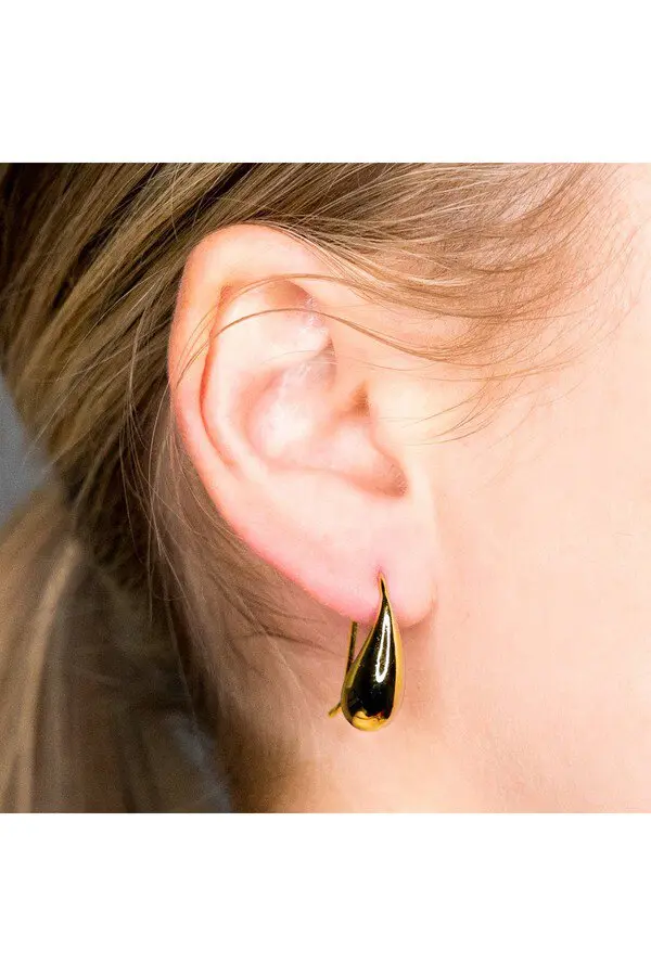 KENNETH JAY LANE Polished Fish Hook Pierced Earrings