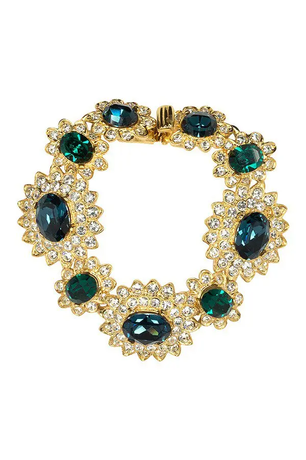 KENNETH JAY LANE Sapphire And Emerald Bracelet - Gold
