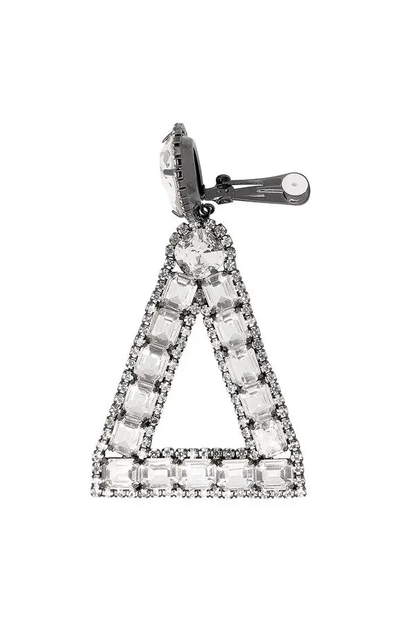KENNETH JAY LANE Large Triangle Drop Clip Earrings