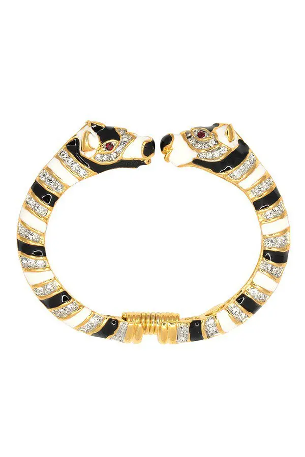 KENNETH JAY LANE Zebra Head Bracelet - Black