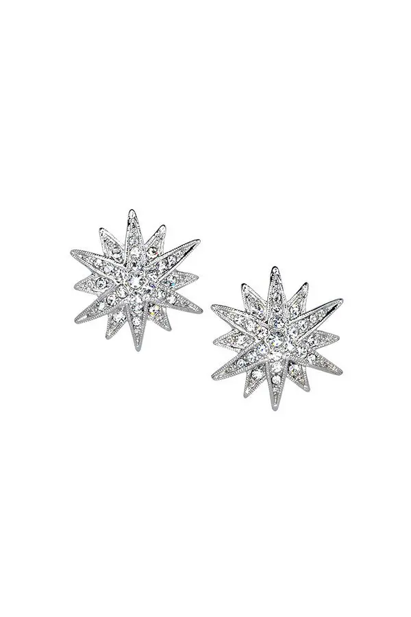 KENNETH JAY LANE Crystal Starburst Earrings - Natural
