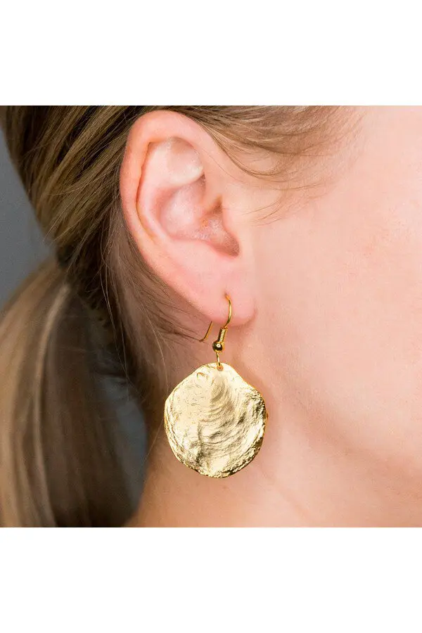 KENNETH JAY LANE Brushed Satin Disc Earrings