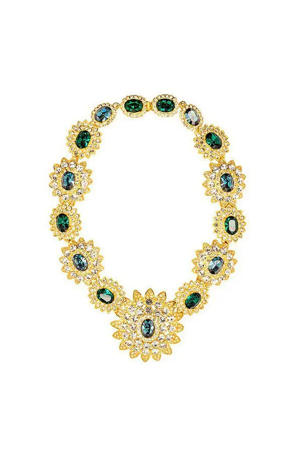 KENNETH JAY LANE Nancy Reagan Gemstone Necklace - Gold