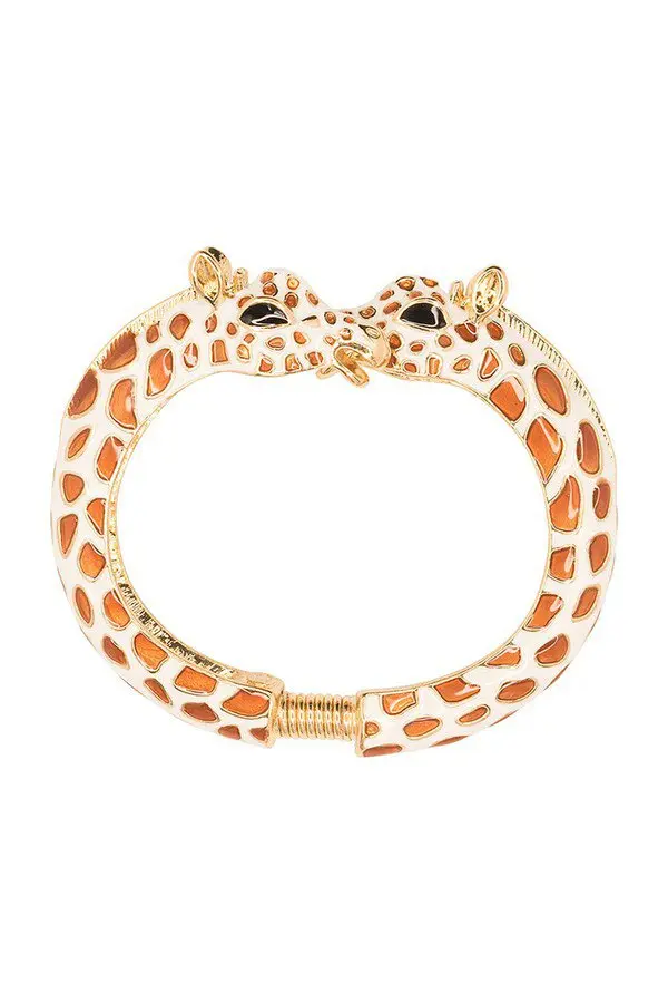 KENNETH JAY LANE Giraffe Heads Bangle - Gold