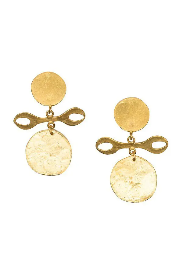 KENNETH JAY LANE Satin -plated Clip-on Drop Earrings - Gold