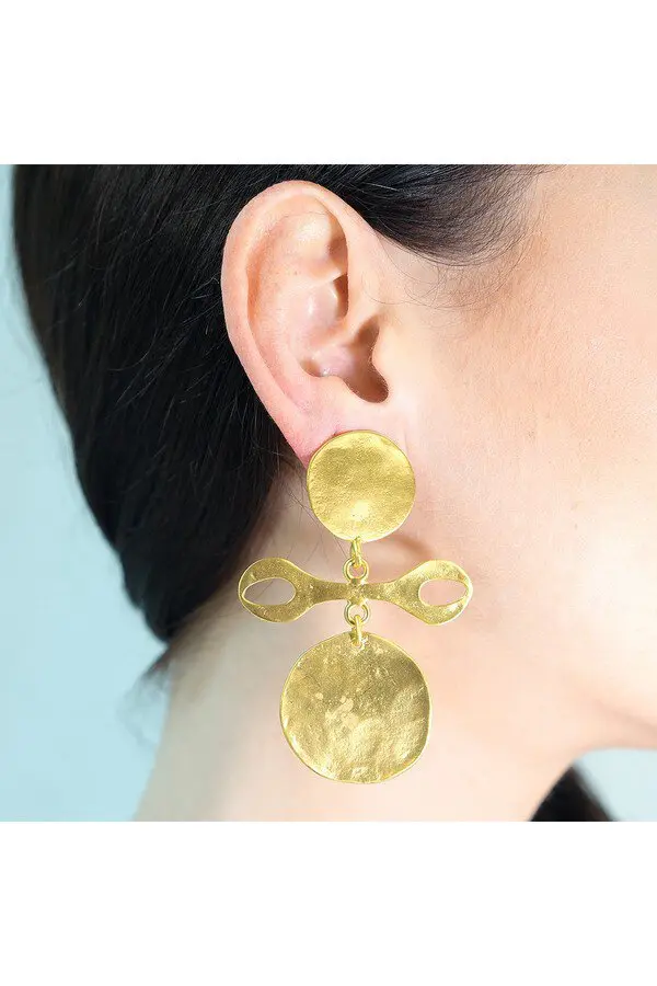 KENNETH JAY LANE Satin -plated Clip-on Drop Earrings