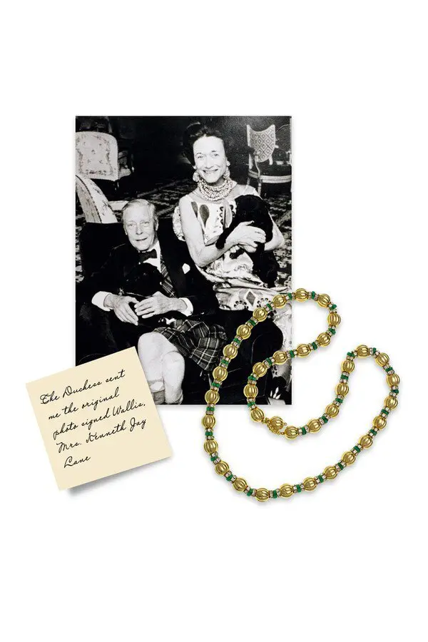 KENNETH JAY LANE Emerald Necklace - Gold