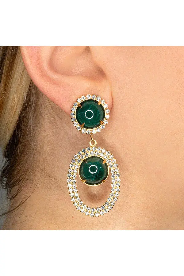 KENNETH JAY LANE Jackie Kennedy Onassis Emerald Clip-on Earrings