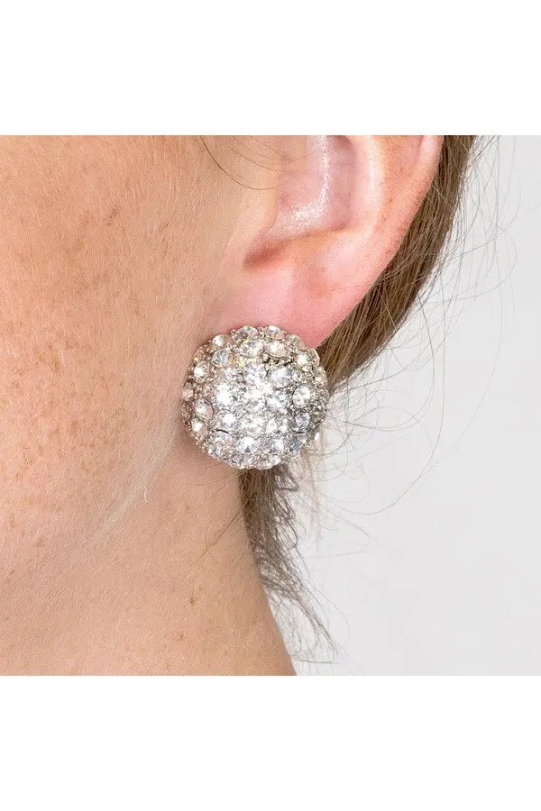 KENNETH JAY LANE Disco Ball Clip Earrings