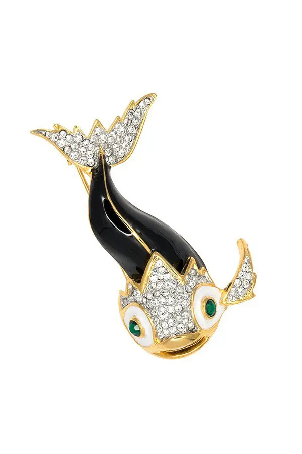 KENNETH JAY LANE Koi Fish Pin - Green