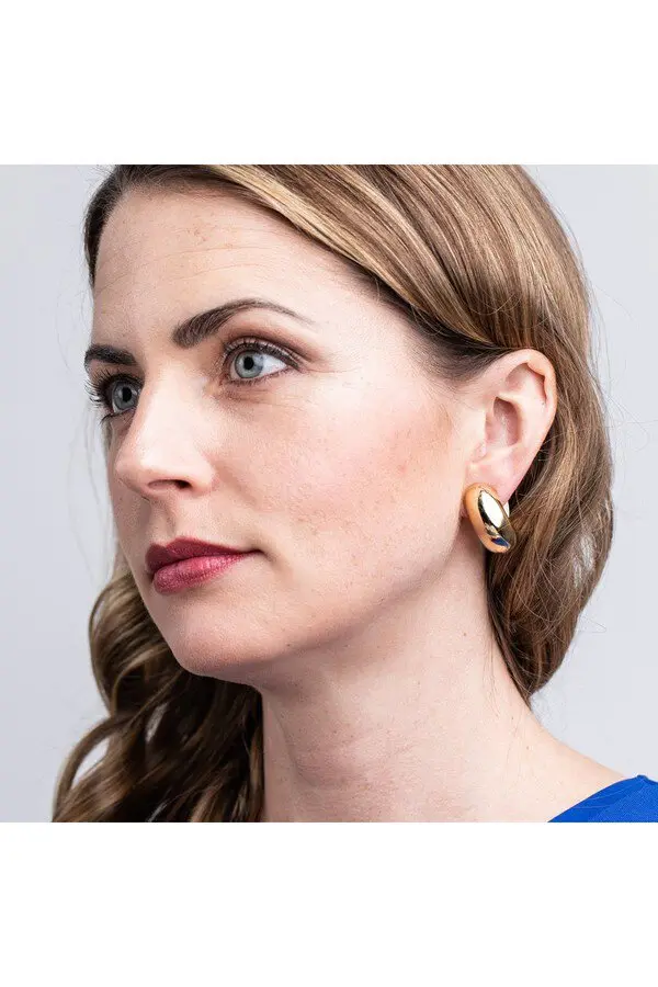 KENNETH JAY LANE Half Hoop Clip On Earrings