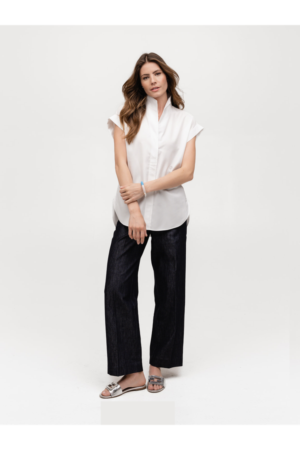 Sarah Alexandra White Button Shirts for Women | Editorialist