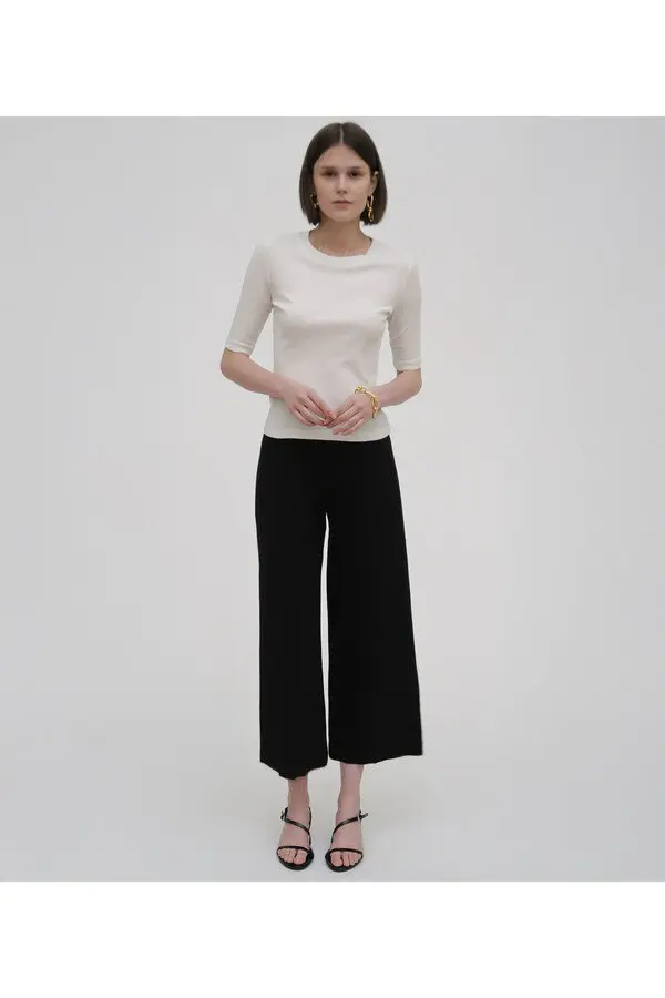 Rosetta Getty Pull On Cropped Straight Pant