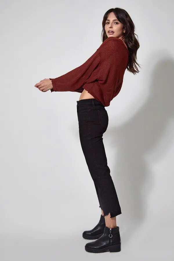 SIWY Hemingway Mid Rise Slim Straight Jeans