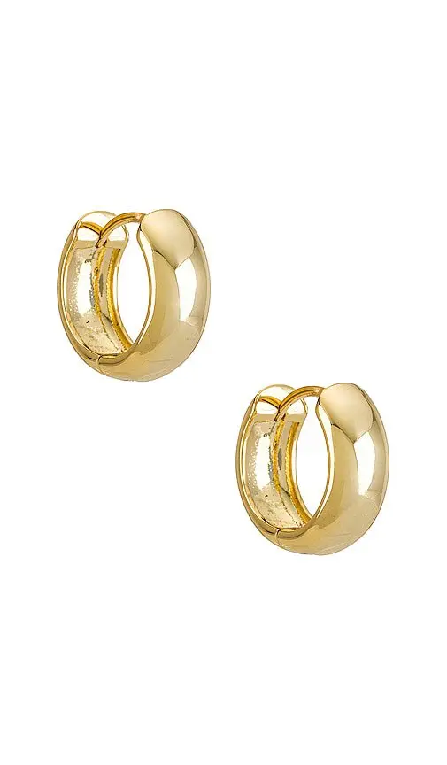 LUV AJ Monaco Huggie Earrings - Gold