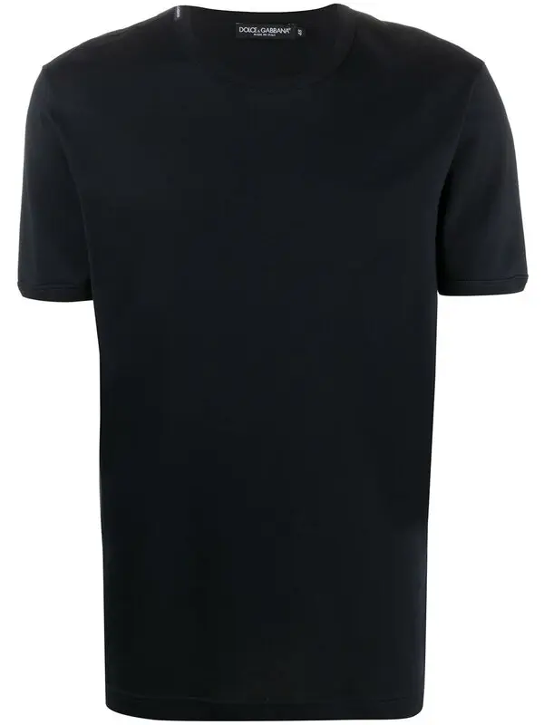 Dolce & Gabbana Logo Label Crew Neck T-shirt - Blue