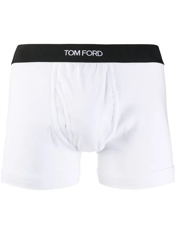 TOM FORD Logo Waistband Boxer Briefs - White
