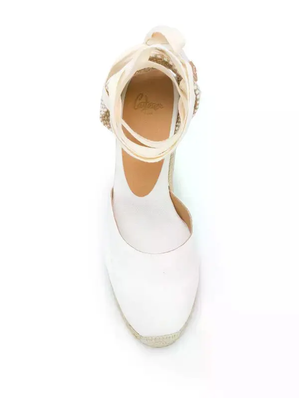CastaÑer 90mm Carina Espadrilles - White
