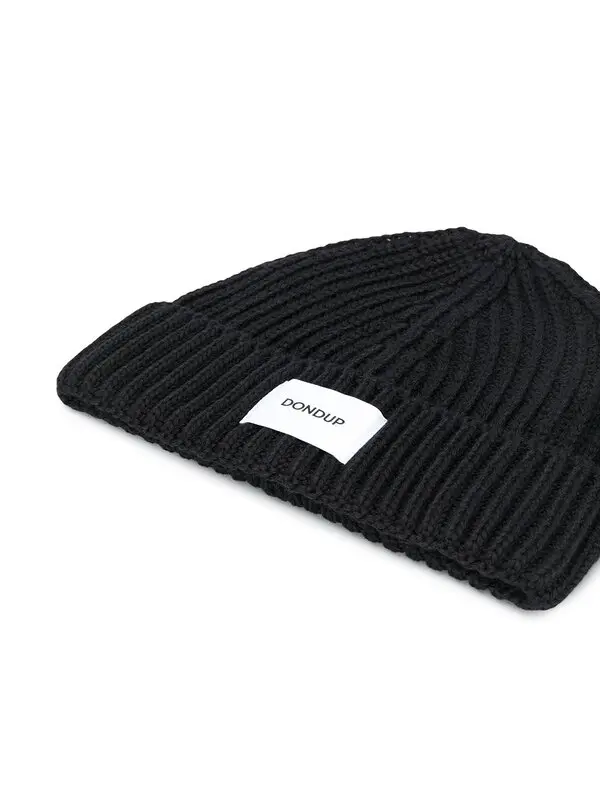 DONDUP Ribbed Logo Beanie