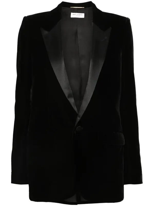 Saint Laurent Single-breasted Velvet Tuxedo Jacket
