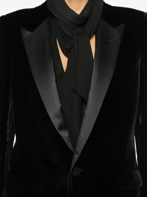 Saint Laurent Single-breasted Velvet Tuxedo Jacket