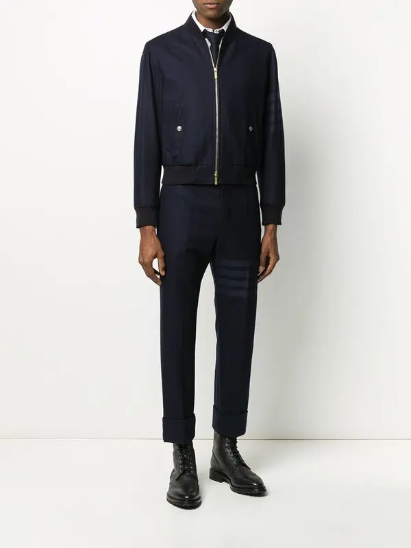 Thom Browne 4-bar Flannel Blouson Jacket