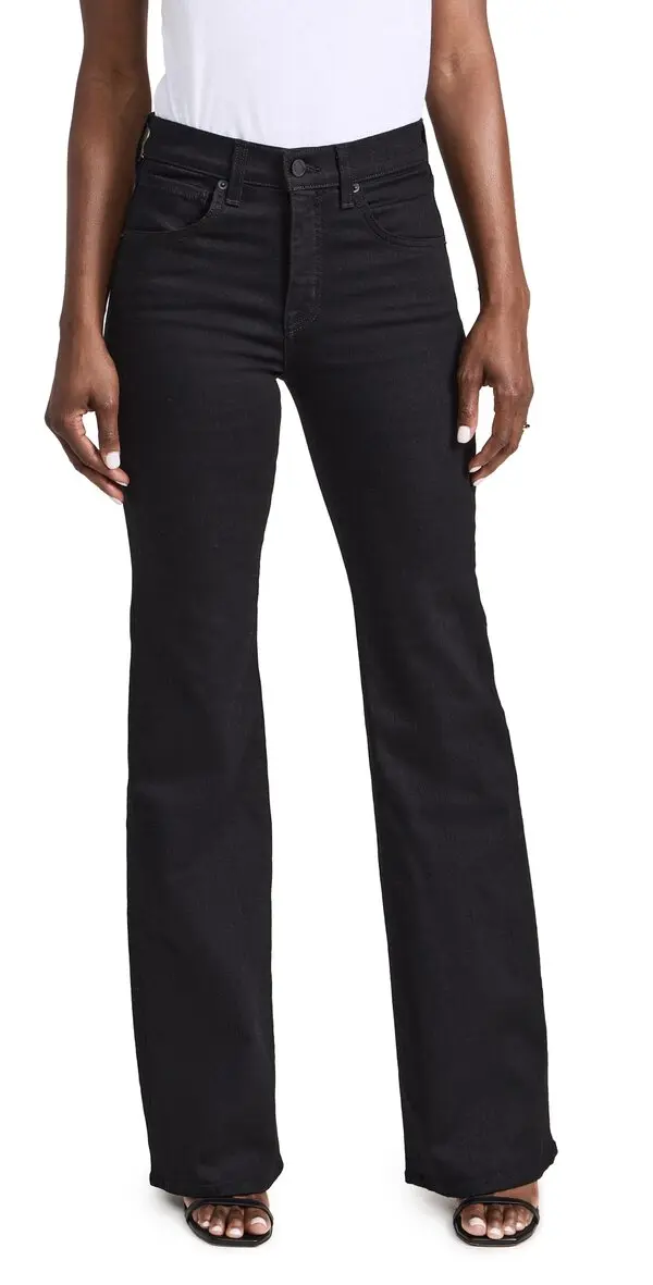 NILI LOTAN Celia Boot-cut Jeans - Distressed Black