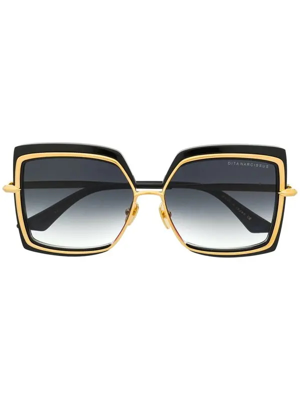 Dita Oversized Square Sunglasses - Black