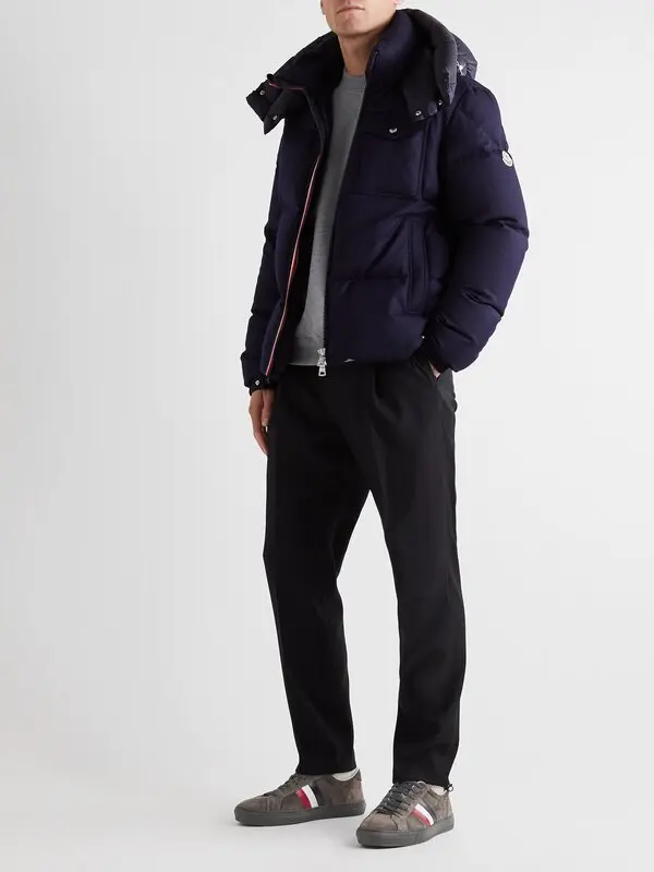 Moncler Monaco Suede And Leather Sneakers - Brown