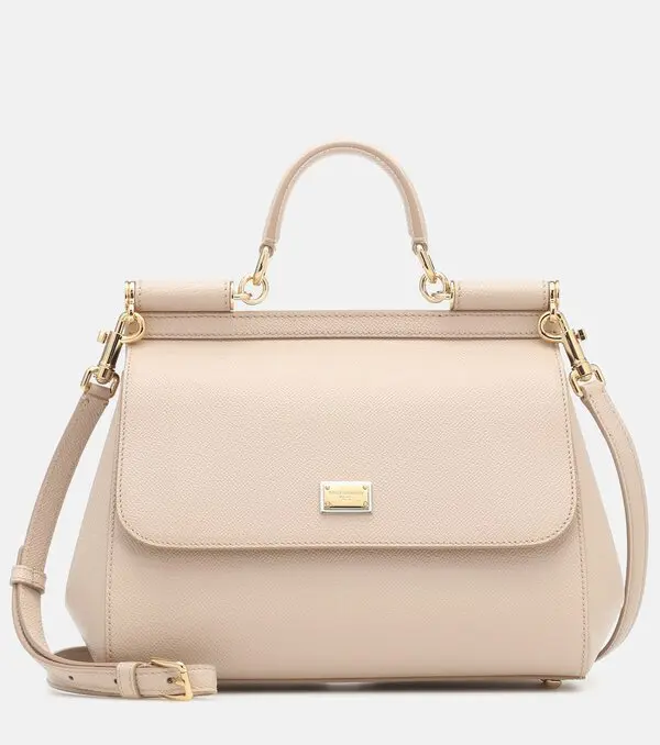 Dolce & Gabbana Sicily Leather Shoulder Bag