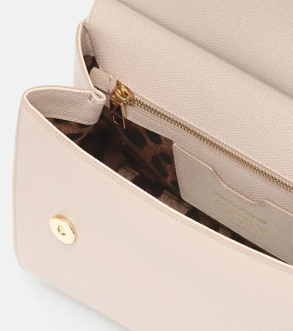 Dolce & Gabbana Sicily Leather Shoulder Bag - Pink