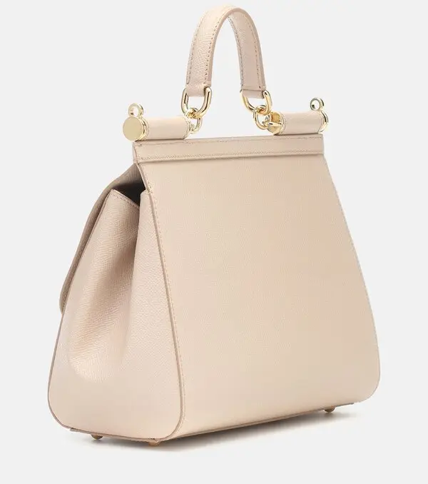 Dolce & Gabbana Sicily Leather Shoulder Bag - Pink