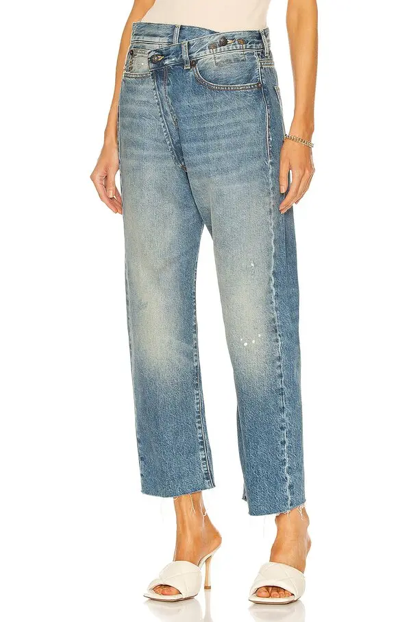 R13 Crossover Straight Leg Jeans