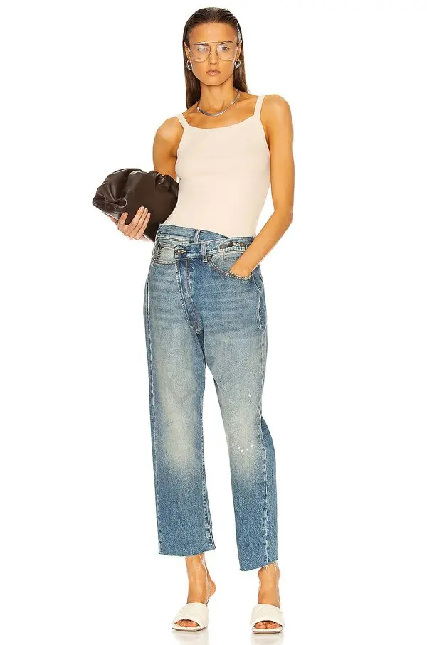R13 Crossover Straight Leg Jeans - Jasper