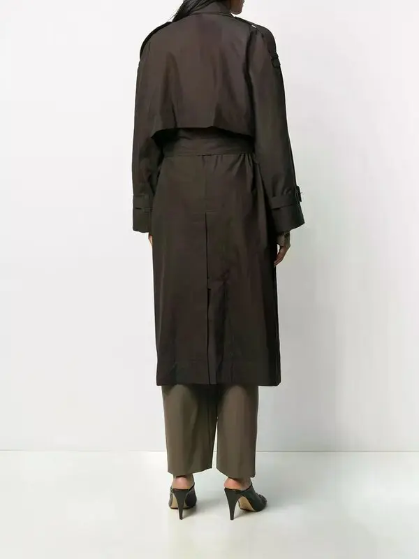 LOW CLASSIC Belted Double-breasted Trench Coat